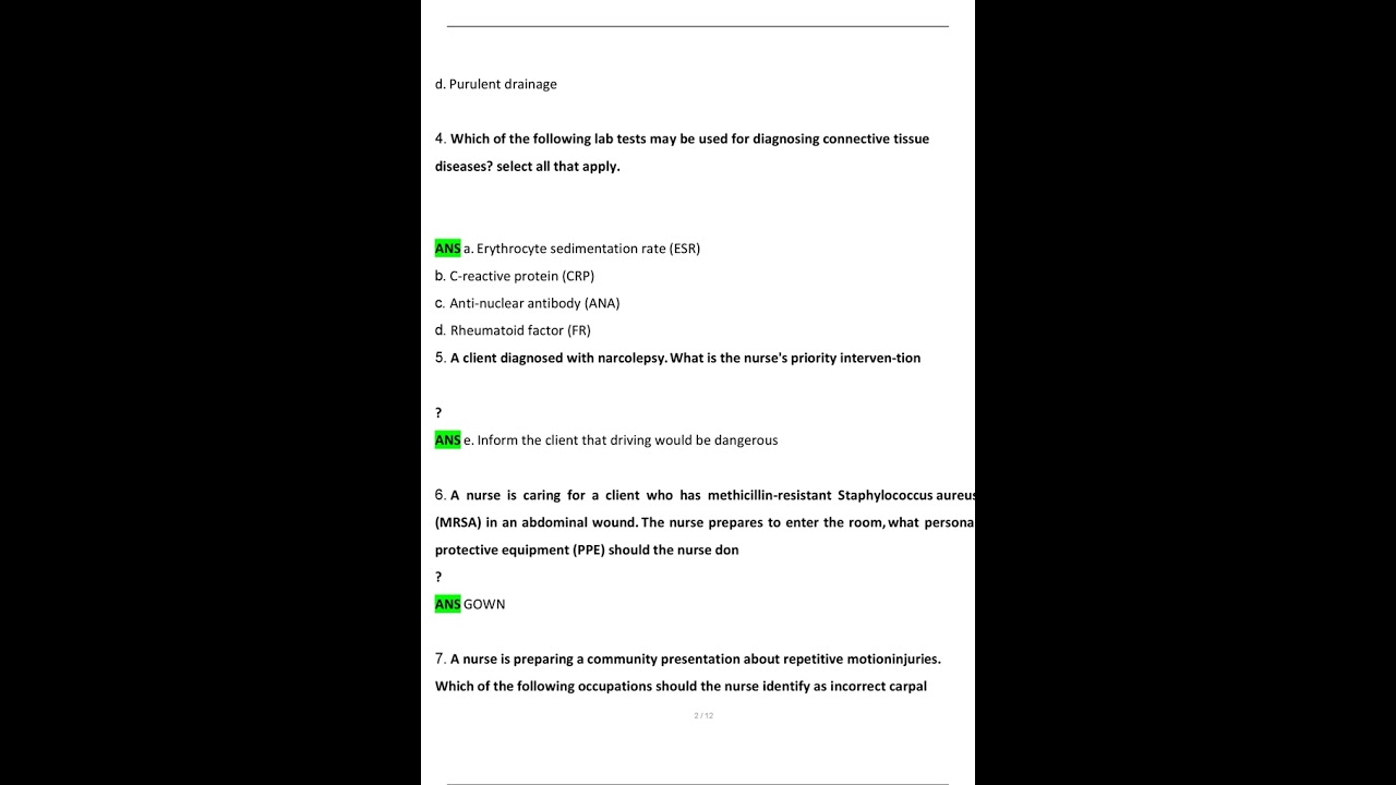 NUR 2356 NUR2356 MULTIDIMENSIONAL CARE I MDC 1 FINAL EXAM STUDY GUIDE QUESTIONS AND ANSWERS 2024 202