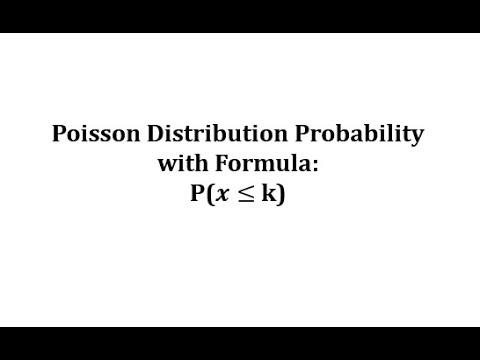 Poisson Distribution Probability with Formula: P(x less than or equal ...