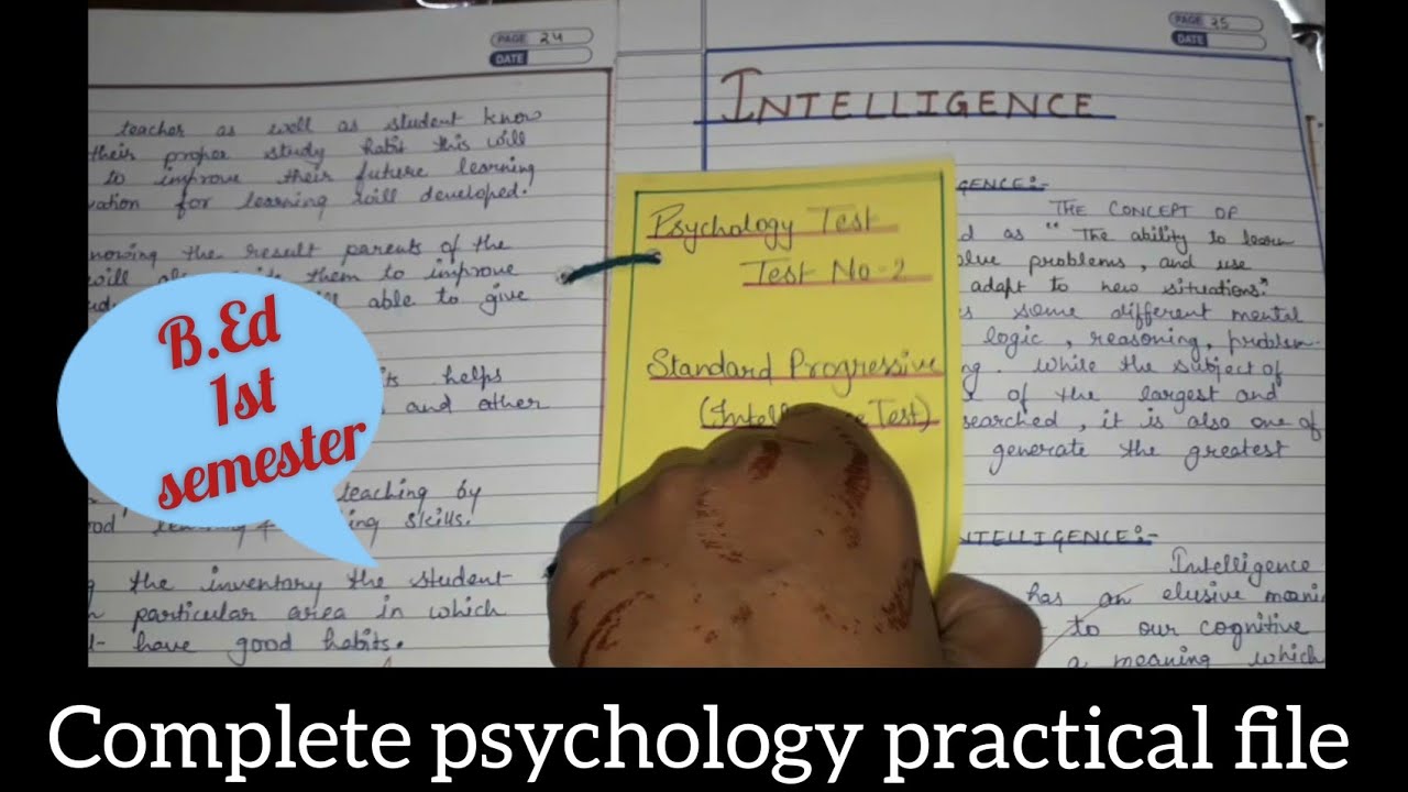 Understanding Psychology Practical Files for B.Ed Students | Galaxy.ai