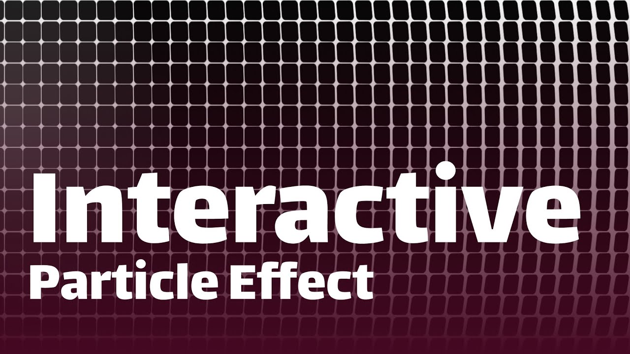 Create an Interactive Mouse-Tracking Particle Effect | WebArt Tutorial