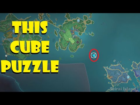 cubes puzzle solution between Tatarasuna & Seiraimaru genshin impact(Small island)