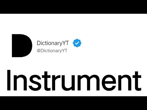 Instrument Meaning in English