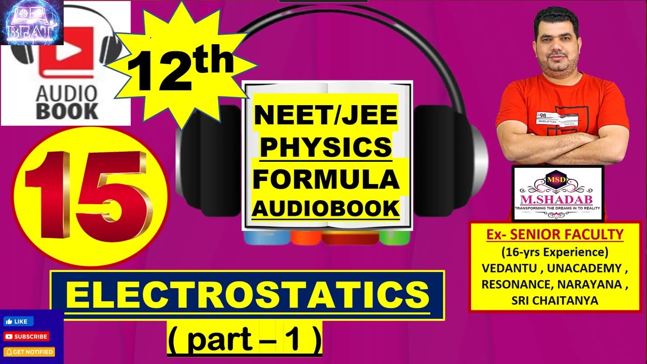 electrostatics all formula | Best physics formula sheet | Audiobook Rapid Revision | beatdneet