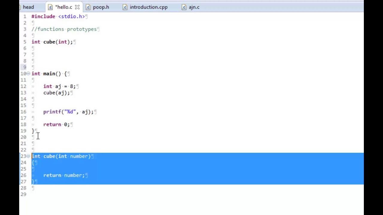 C-23 function prototypes