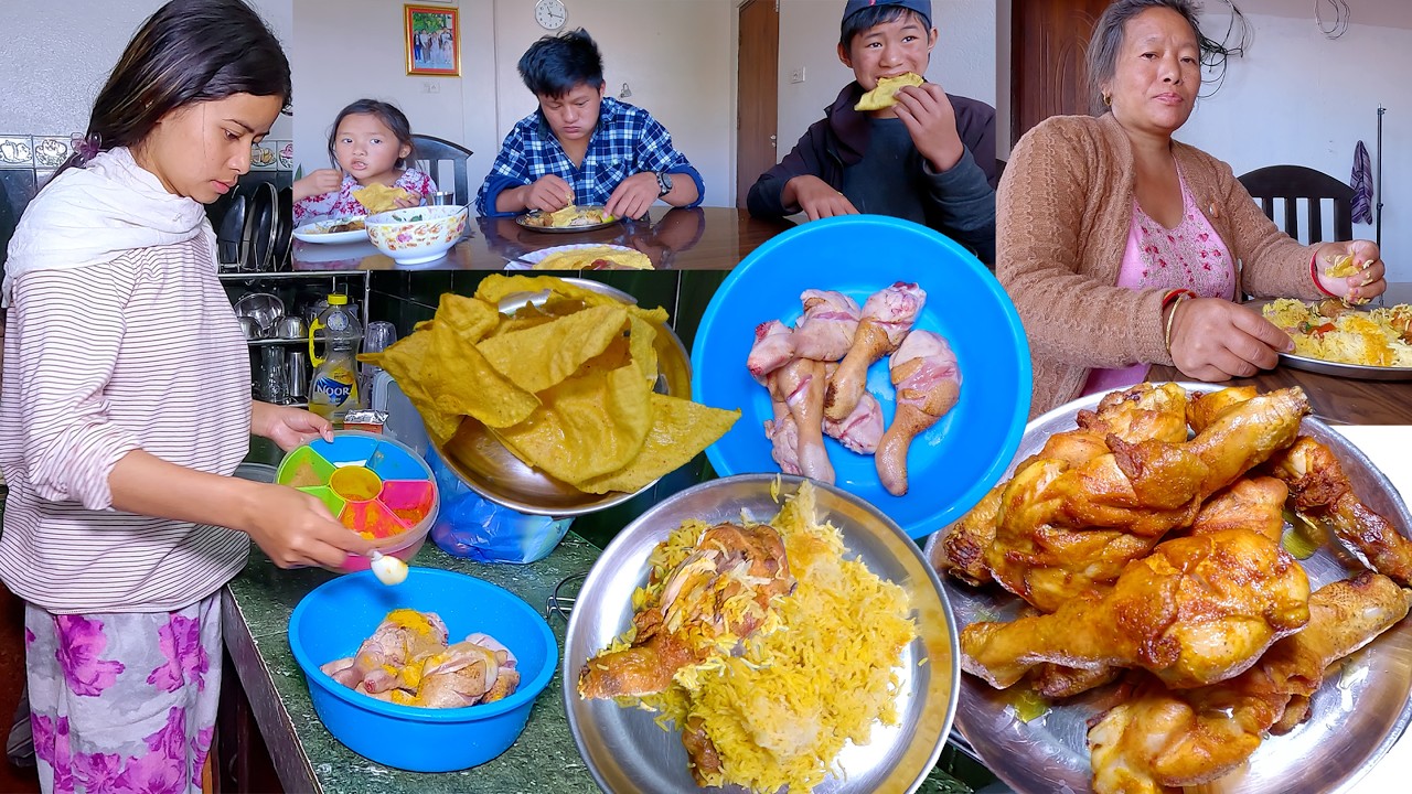 i am cooking CHICKEN BIRYANI for all of us || sumnima rai cooking natural recipe ||