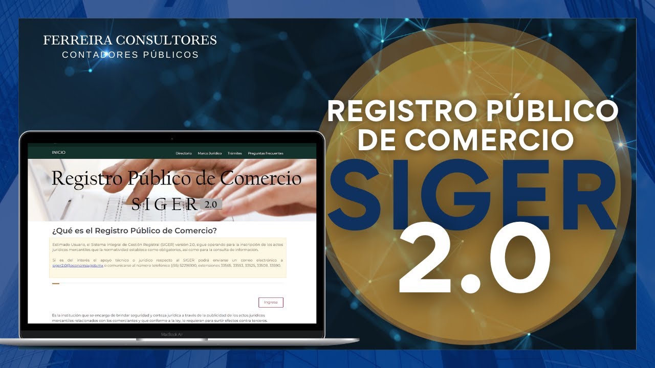 SIGER 2.0 Comprehensive Registry Management System Public Registry of Commerce Commercial Companies