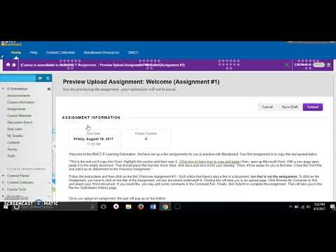 BMCC E-Learning: Assignments