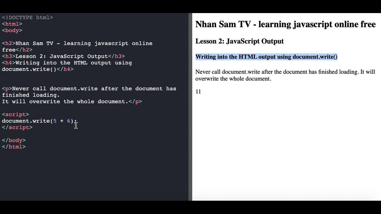 JavaScript Tutorial for Beginners: Learn JavaScript Basics in 2 minutes - JavaScript Output