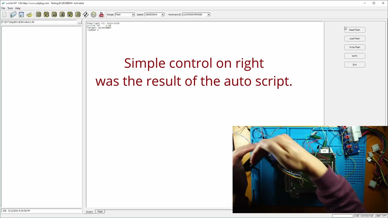 u-Link NT programming ECU E38 BDM (New UI control)