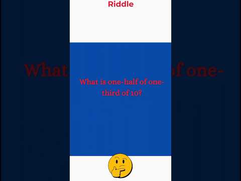 What is one-half of one third of 10? #maths #mathriddles #shorts #youtubeshorts