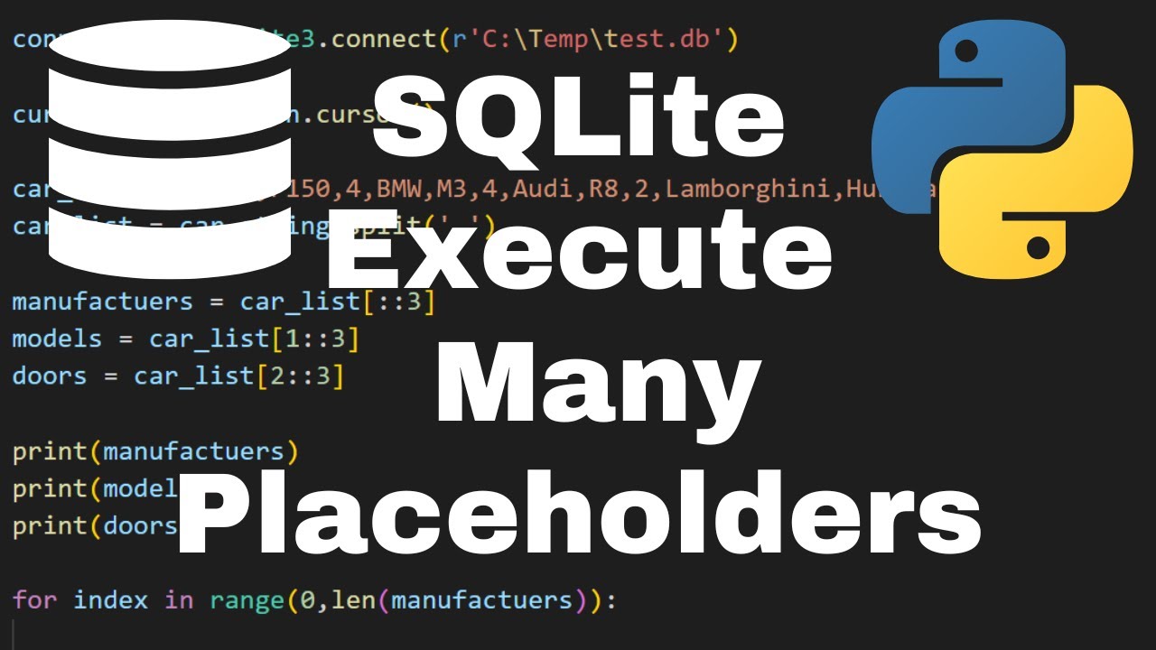 How to use ExecuteMany in SQLite Python - Python SQLite Tutorial