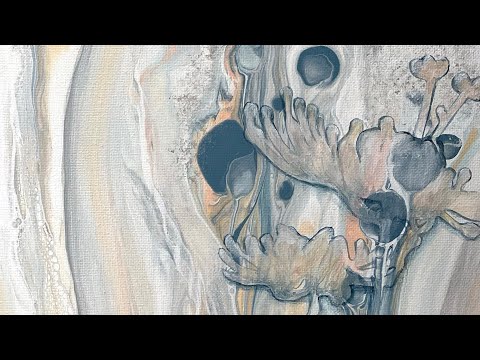 Pastel Colors Floral Fluid Art | Simple acrylic technique