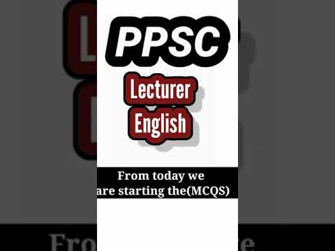 Ppsc Lecturer English test Preparation| MCQs Series|