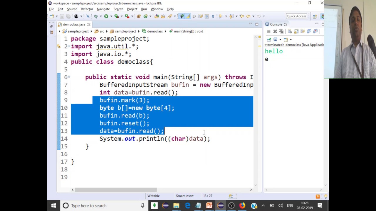 Java #22 BufferedInputStream,BufferedOutputStream,BufferedReader,BufferedWriter,transient - CSE1007