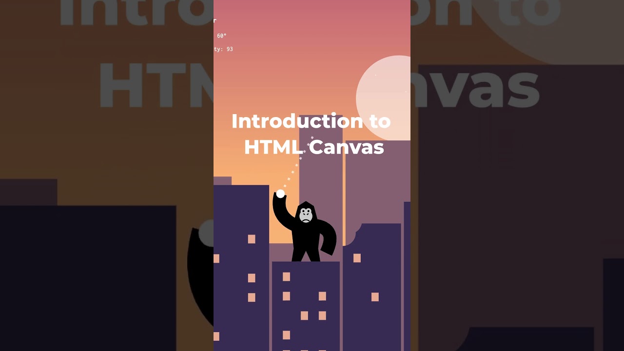 JavaScript Game Tutorial with HTML Canvas: Gorillas #javascript #canvas #gorillas
