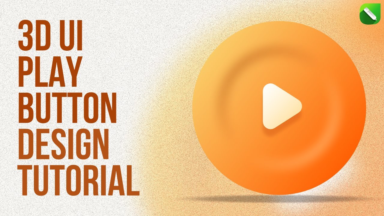 How to Create a 3D UI Play Button | CorelDRAW Tutorial
