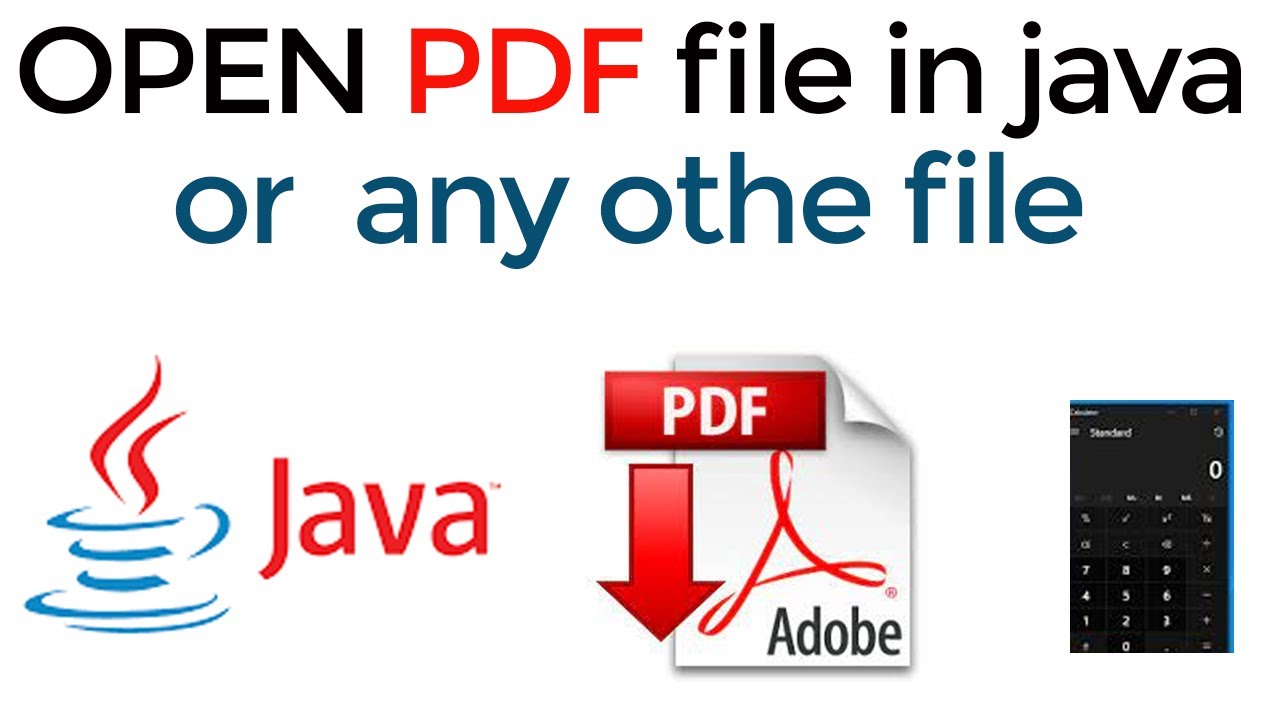 open pdf java | Any other file using java | java for beginners tutorial