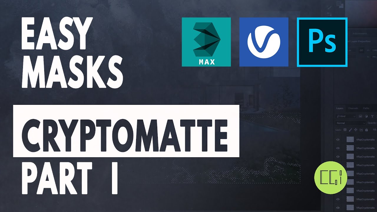 🎭  ONE CLICK MASKS - V-ray Cryptomatte 3Ds Max Part 01