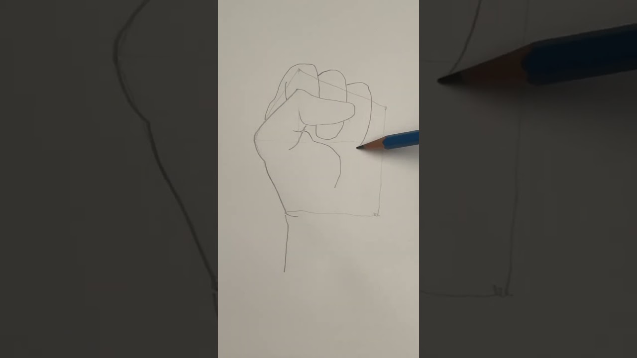 Draw a fist ✊ | 60-Second Art Class! #shorts #art #drawingtutorial