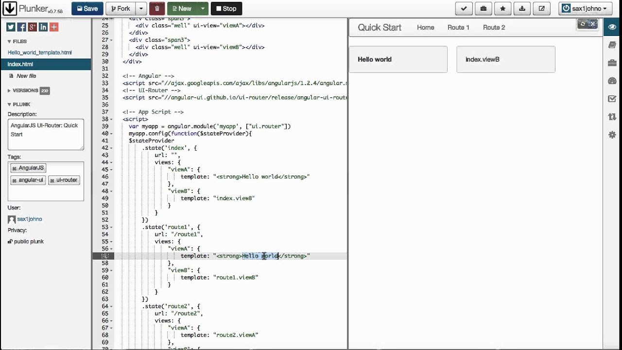 Angular Named Views short tutorial