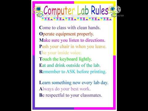 computer lab rules |by learn computer skills