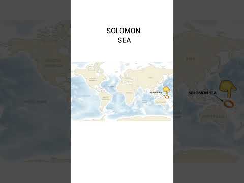 Solomon sea in world map