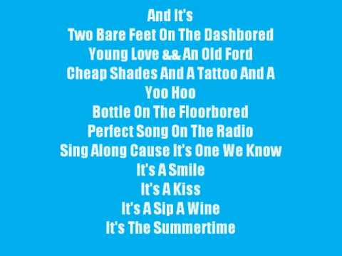 Kenny Chesney Summertime W/ Lyrics