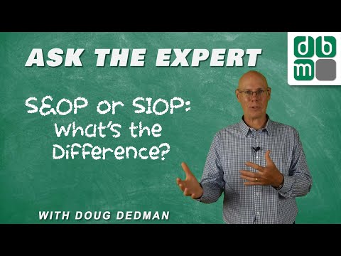 Ask the Expert - S&OP or SIOP - What's the Difference?