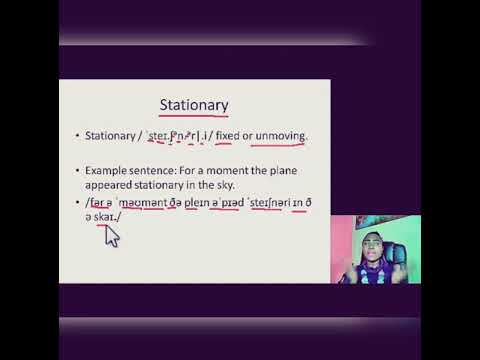 How to Pronounce STATIONARY & STATIONERY