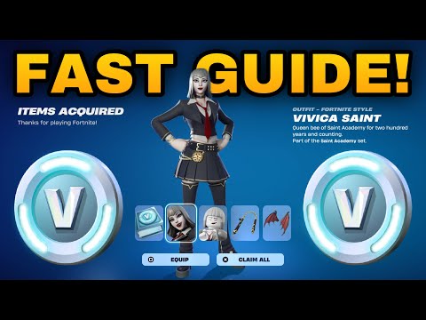 How To COMPLETE ALL SAINT ACADEMY VIVICA SAINT QUESTS CHALLENGES in Fortnite! (Quests Pack Guide)