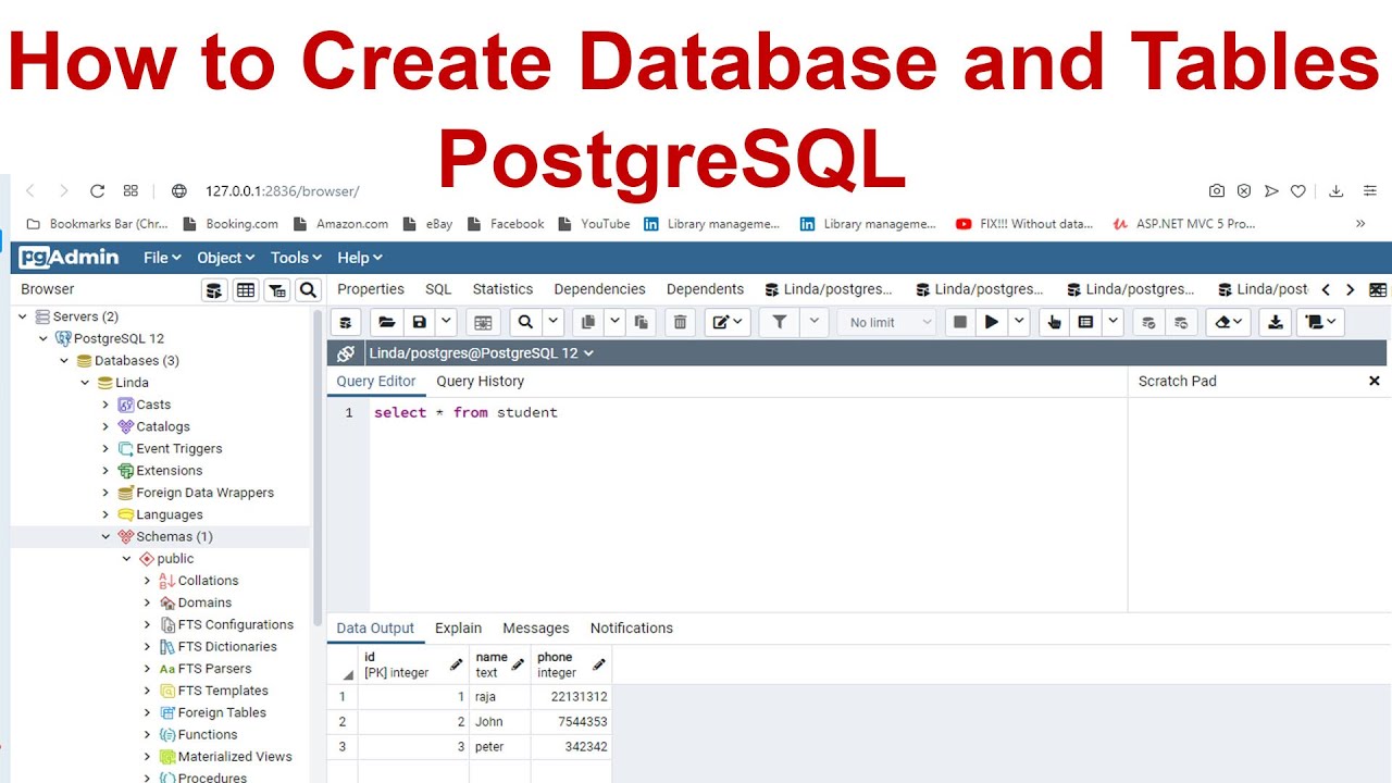 How to Create Database and Tables PostgreSQL