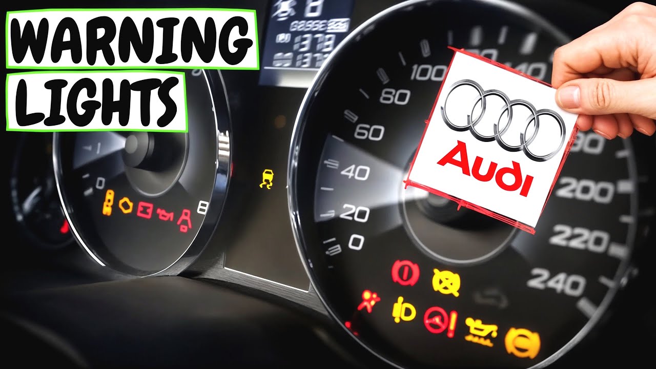 Audi Warning lights Explained: A3, A4, Q5, A1 Flashing, Oil Pressure, EPC, ABS Meanings How fix it?