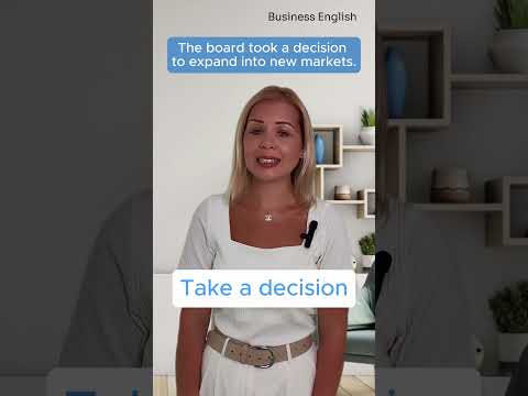 Business English. Make/Take/Reach a decision. #businessenglish #learnenglish #svetafurtuna