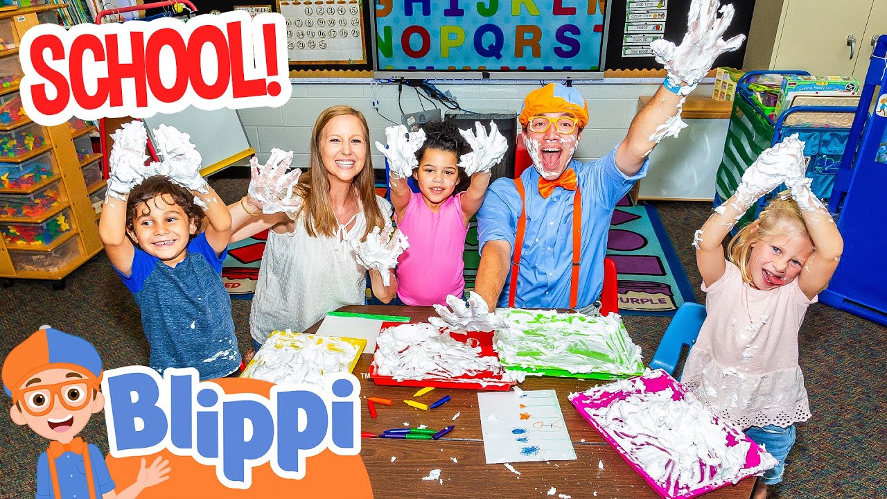 Blippi Visits a REAL Teacher's Classroom! Educational Videos for Kids and Families