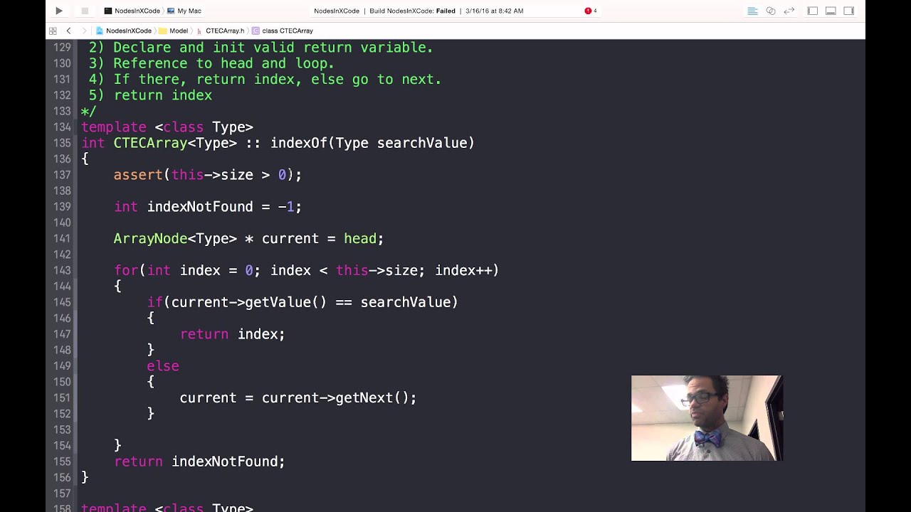 Implementing the indexOf method