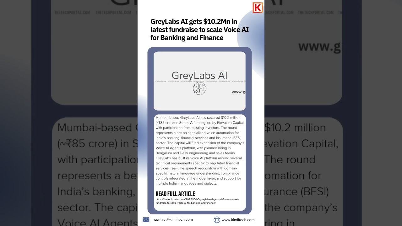 GreyLabs AI Secures $10.2Mn to Revolutionize Voice AI in Banking & Finance!