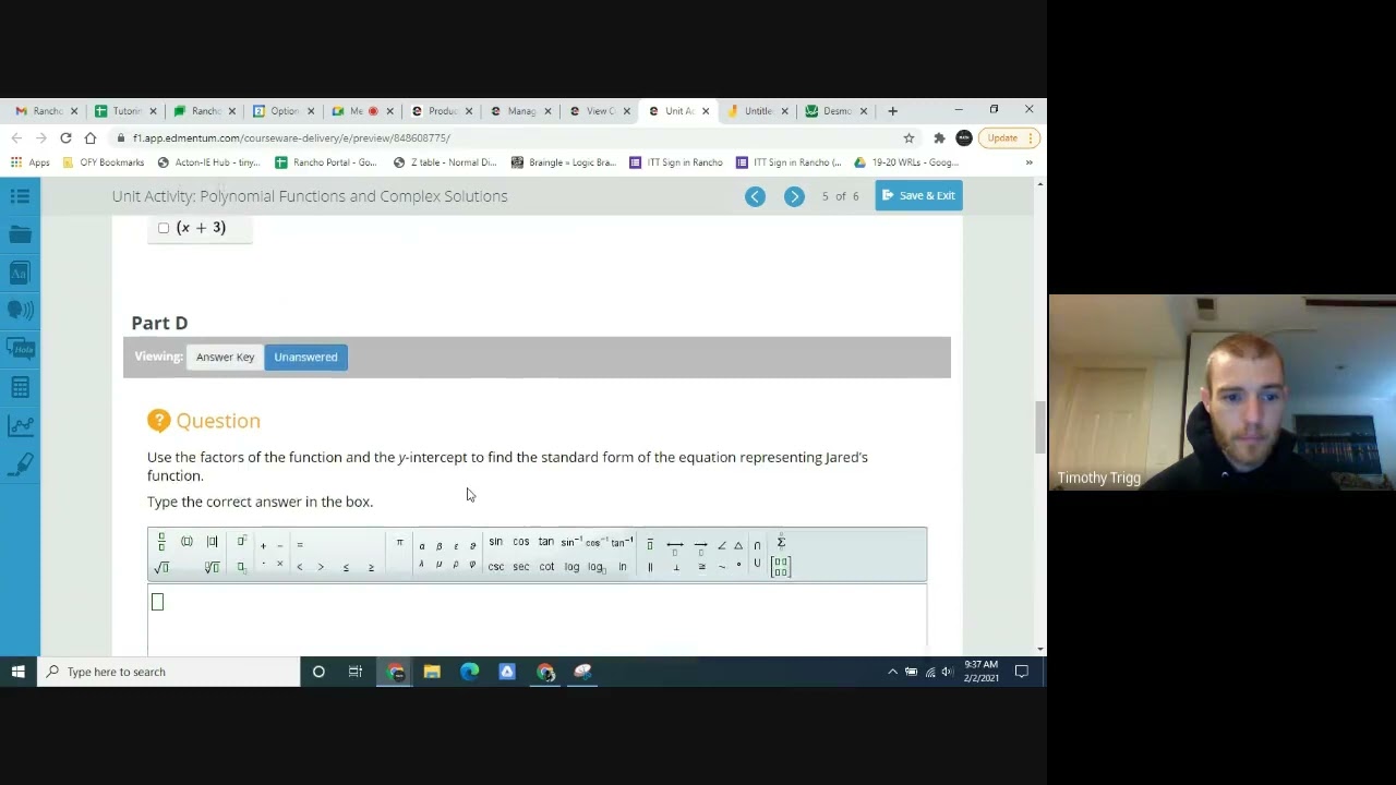 Edmentum Algebra2 Unit2 Activity2