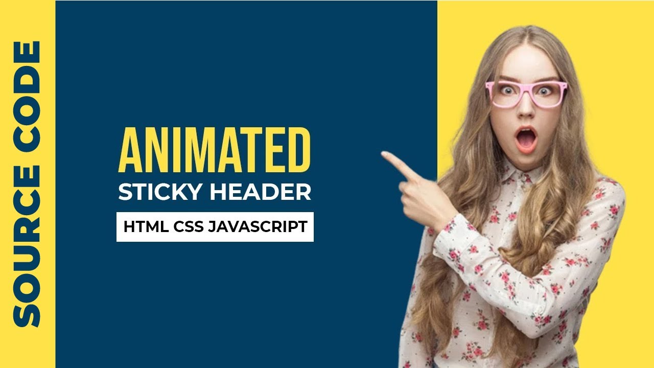 Animated Sticky Header on scroll with HTML CSS and JavaScript