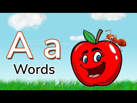 Words Starting With Alphabet A | Learn Words that Start with A Sound | Words Song for A | Hints4me