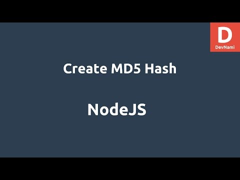 Learn NodeJS Create MD5 Hash - Mind Luster