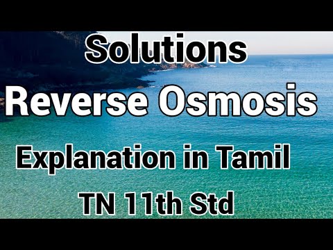 Solutions -23/Reverse Osmosis/Solutions/Explanation in Tamil/TN 11th Std/CBSE 12