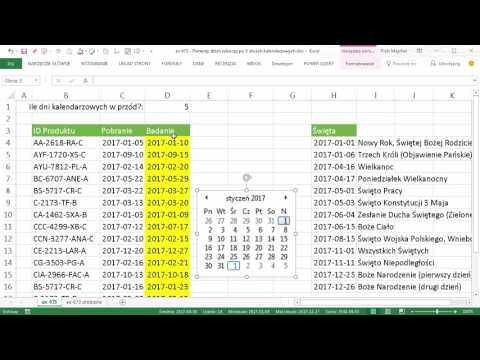 excel-673 - Pierwszy dzień roboczy po X dniach kalendarzowych