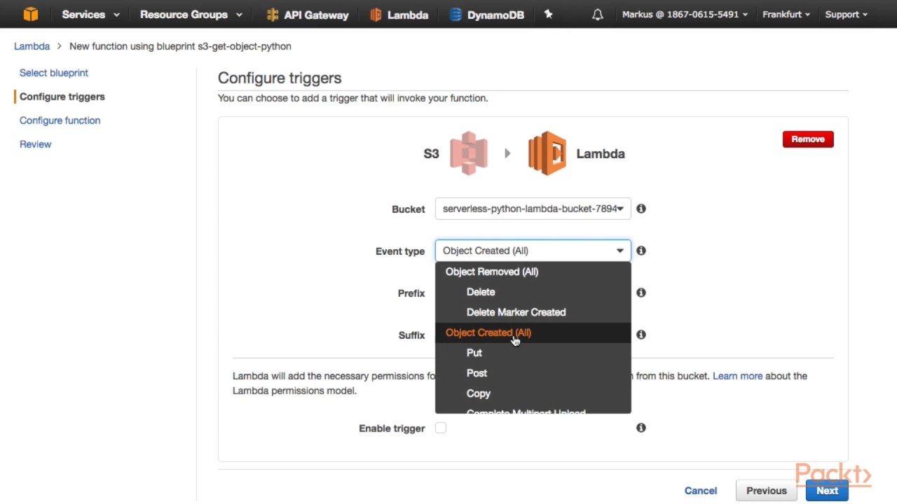 Learning AWS Lambda : Creating a Python Lambda Function | packtpub.com