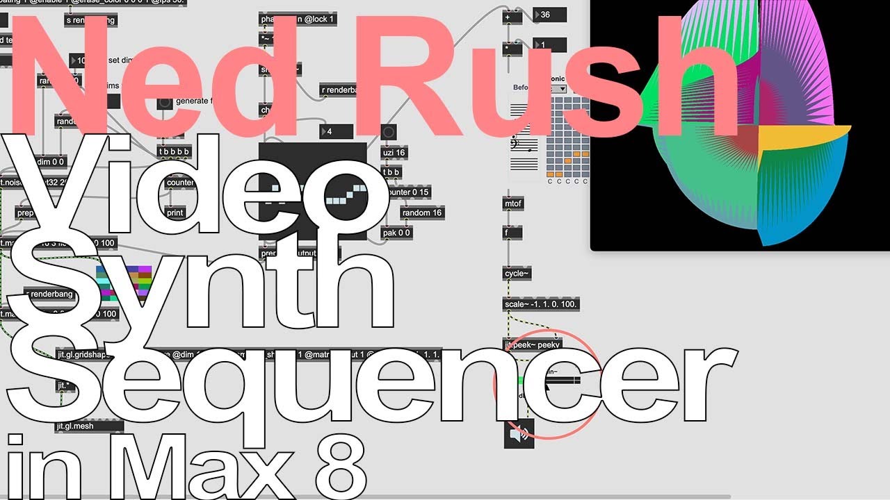 Max Tutorial - Video Synth Sequencer = Ned Rush