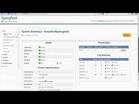 TippingPoint Web Console