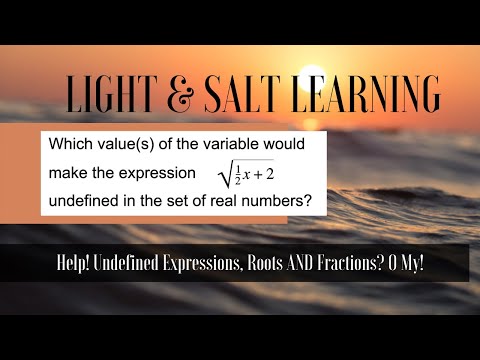 GED® Math: Undefined Expressions with Square Roots (0.3, Adv, #45)