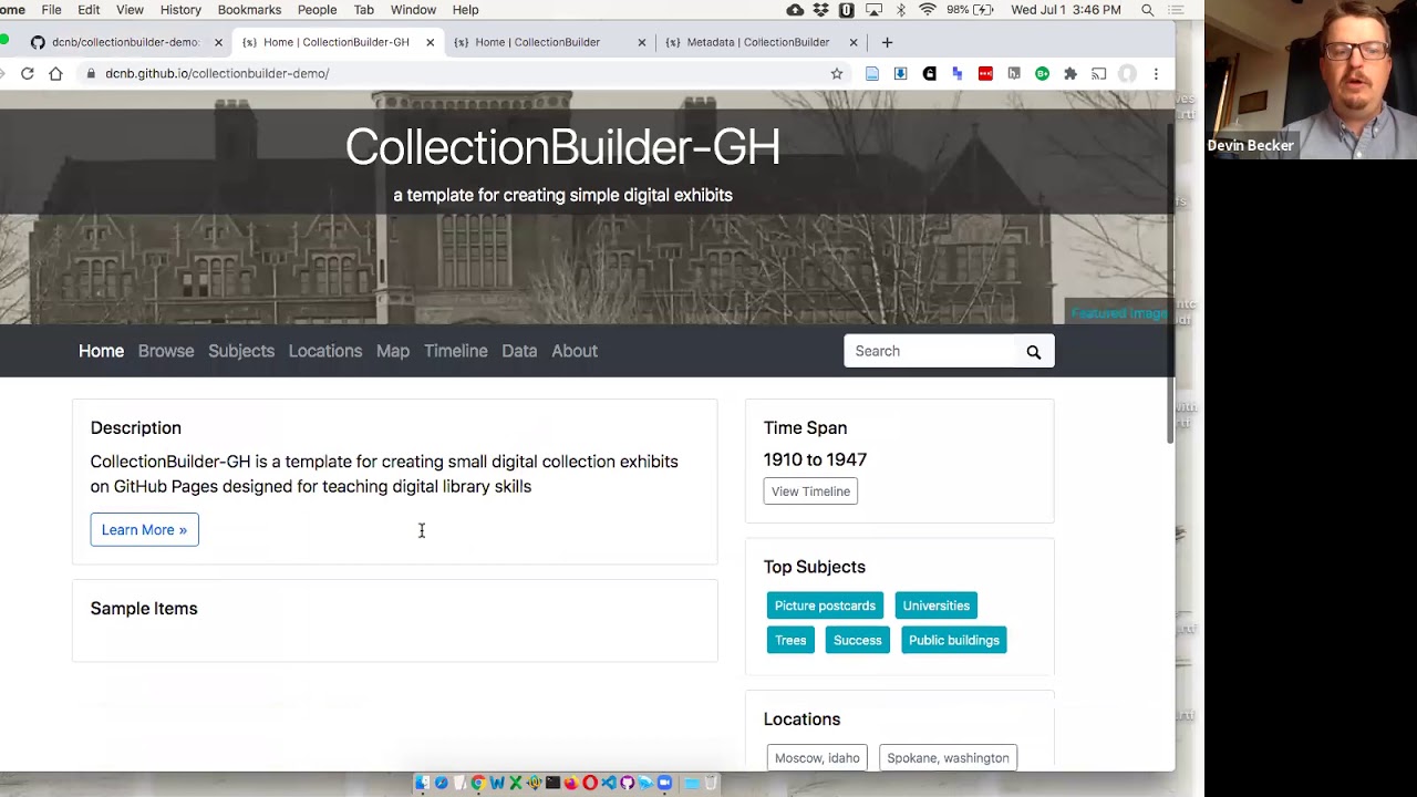 Set up your Repository (Step 1) - CollectionBuilder-gh Demo Tutorial Workshop