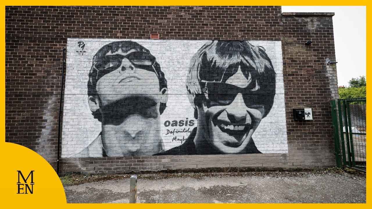 Stunning Oasis mural appears on Manchester record shop that inspired ...