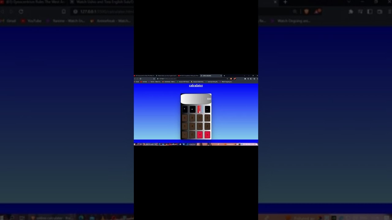 Making a Calculator using HTML , CSS and JAVA SCRIPT