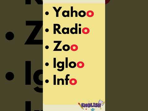 Words that End in O - let's learn English